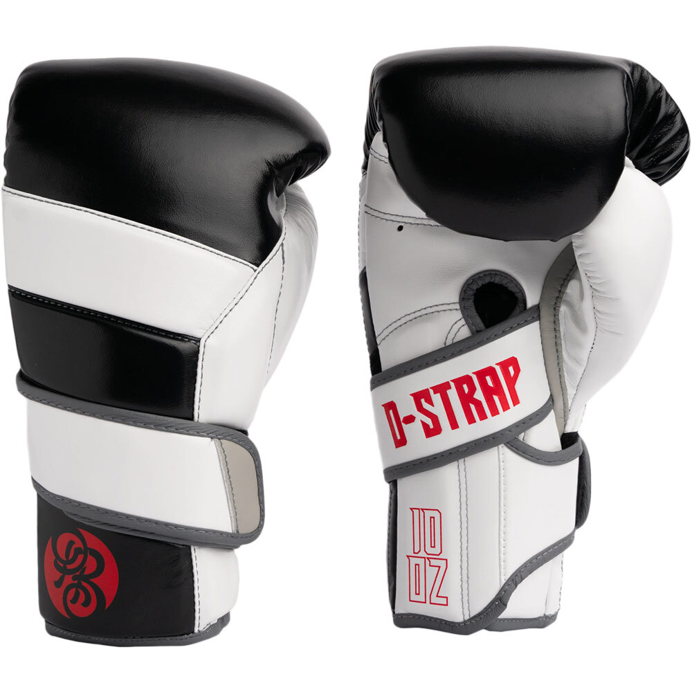 Powrbox D-Strap Mamba Black/White Boxing Gloves at FightHQ