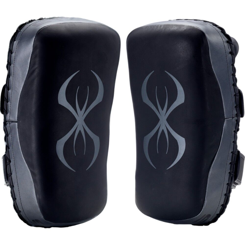 Sting Taipan Black/Grey Thai Kick Pads at FightHQ