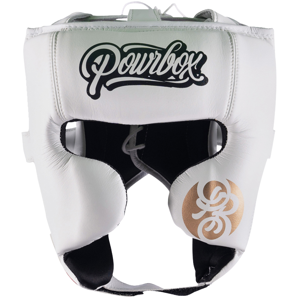 Powrbox Premium White Head Guard at FightHQ