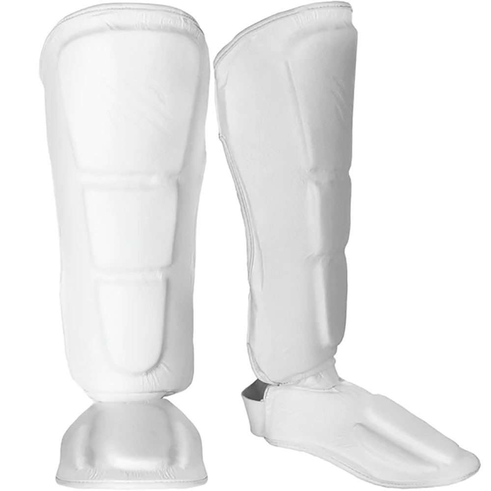 Sanabul Battle Forged White Shin Guards at FightHQ