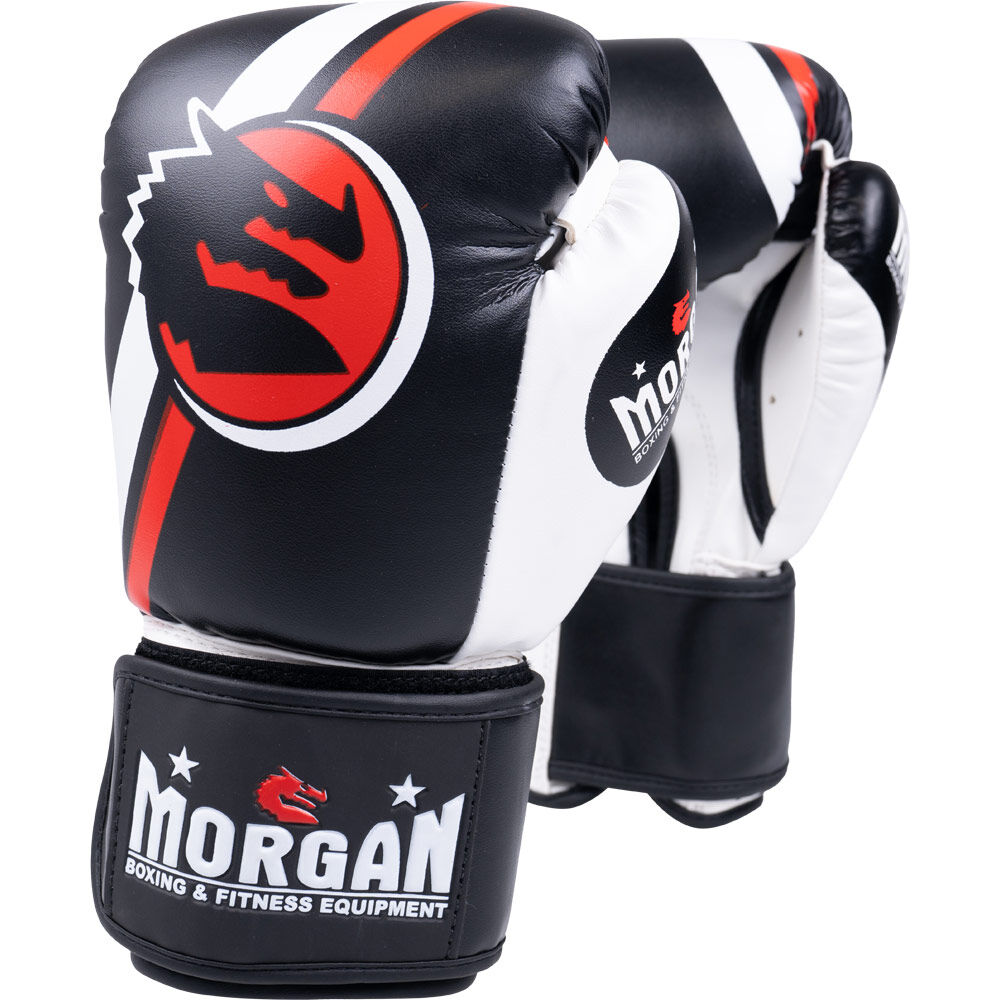 Morgan Sports Classic Black/White Boxing Gloves at FightHQ