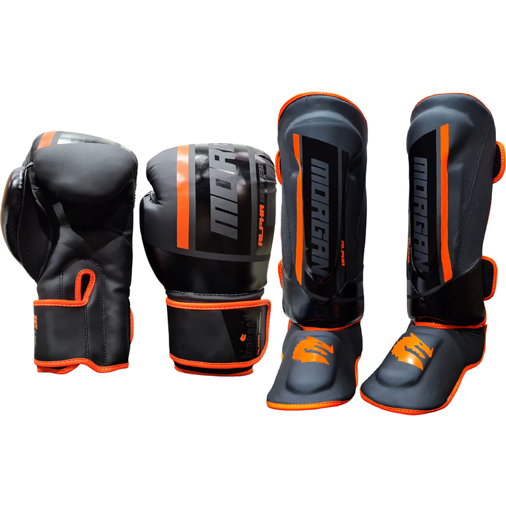 Morgan Sports Alpha Black/Orange Boxing Sparring Kit at FightHQ
