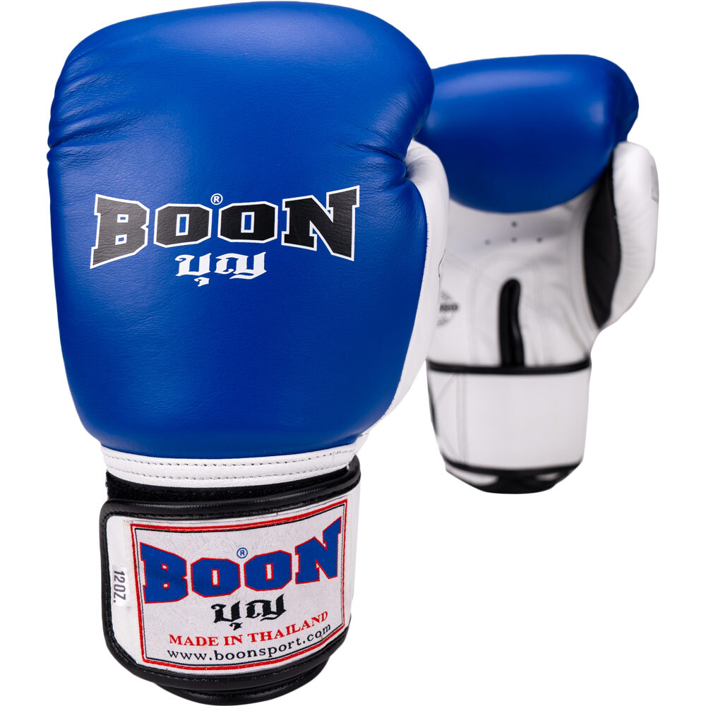 Boon Compact Blue/White Boxing Gloves at FightHQ