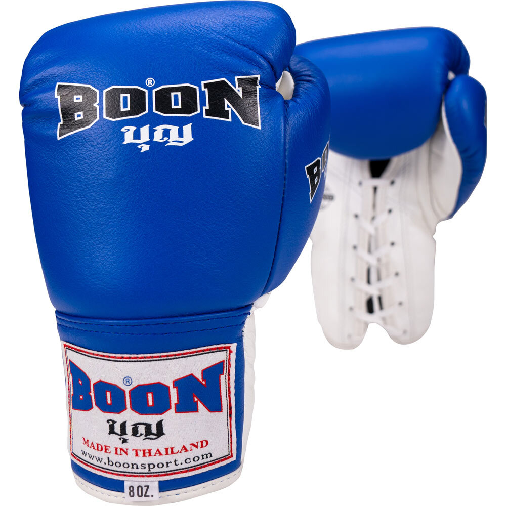 Boon Blue/White Competition Boxing Boxing Gloves at FightHQ