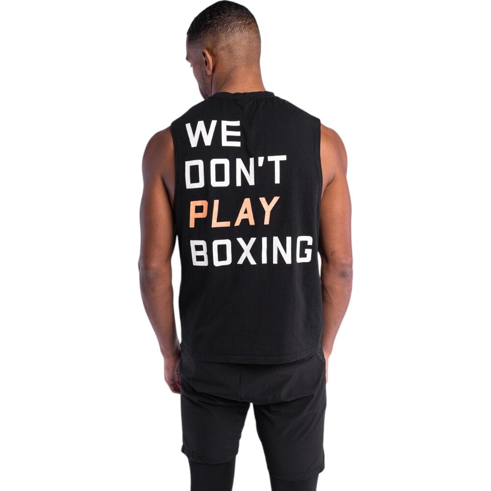 Boxraw We Don't Play Boxing Black Tank at FightHQ