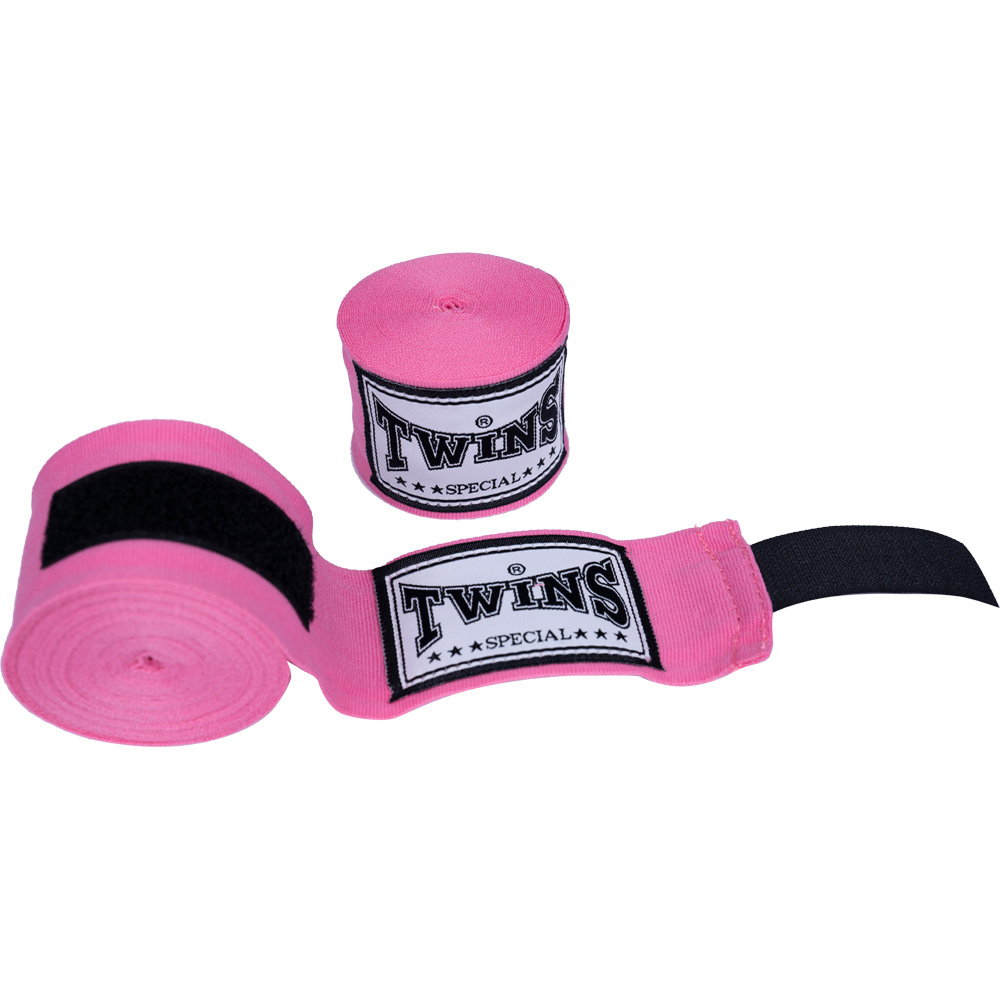 Twins Elastic Pink Hand Wraps at FightHQ