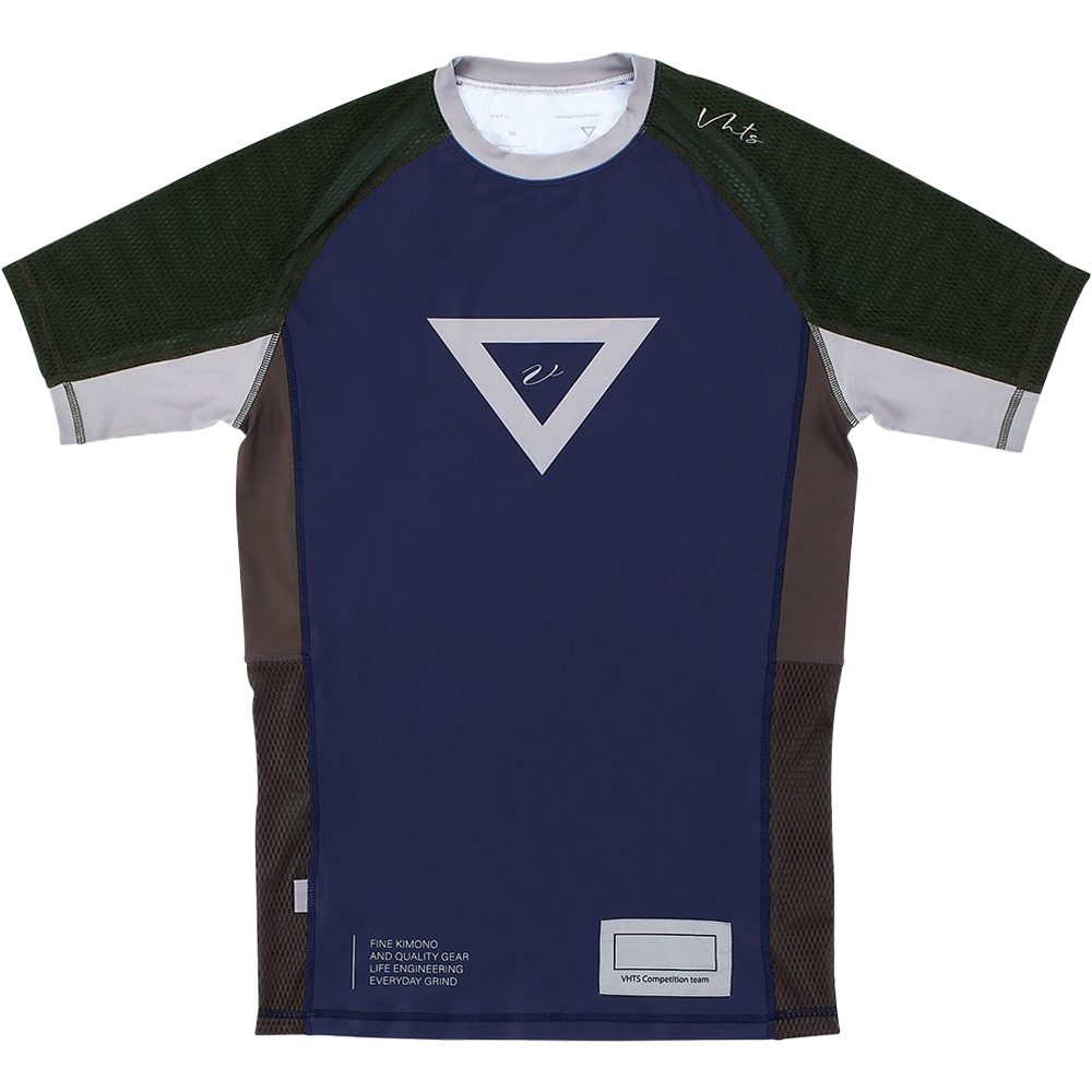 VHTS FW 23 Waffle Dark Blue Rash Guard at FightHQ