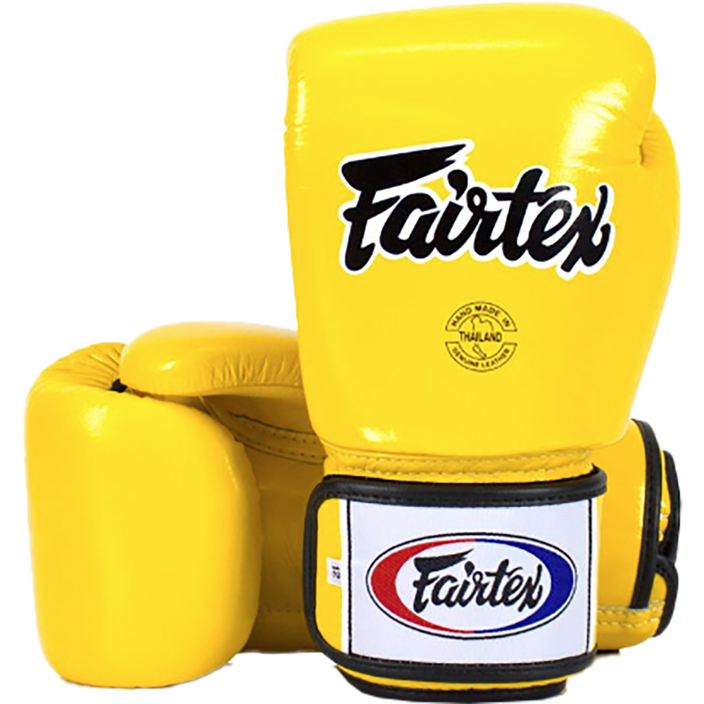 Fairtex Tight Fit Yellow Boxing Gloves at FightHQ