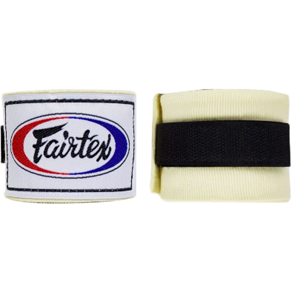Fairtex Cream 4.5m Elastic Hand Wraps at FightHQ