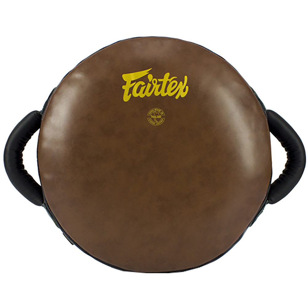 Fairtex Brown Round Strike Shield at FightHQ