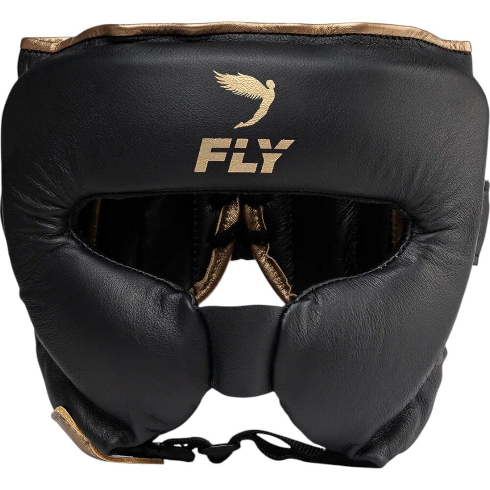Fly Boxing Gladiator 2 Black/Gold Head Gear at FightHQ