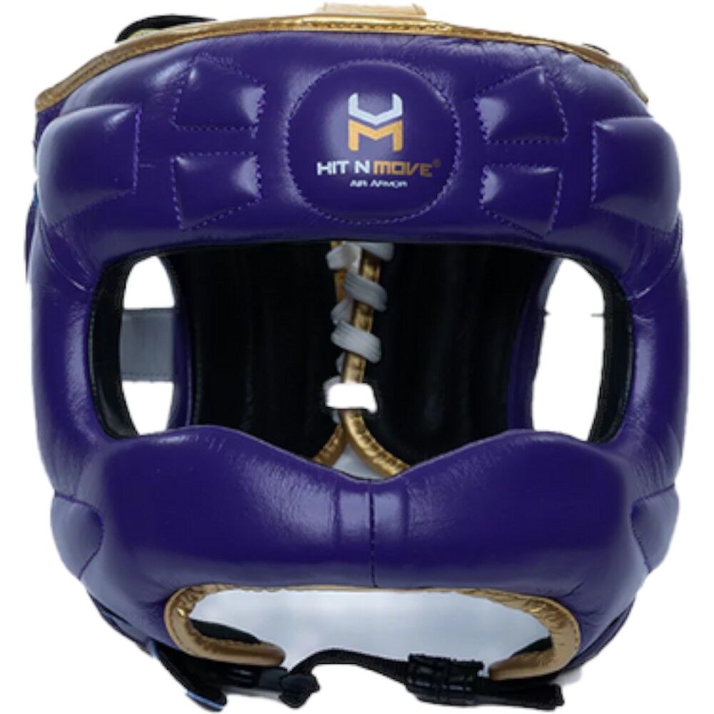 Hit N Move Violet Facesaver Head Gear at FightHQ