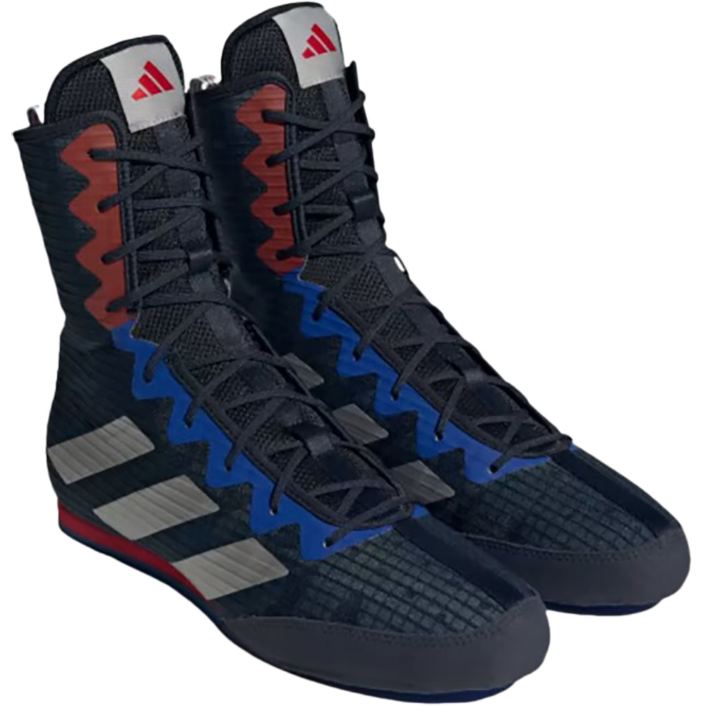 Adidas Box Hog 4 Legend Ink Silver/Grey Boxing Shoes at FightHQ