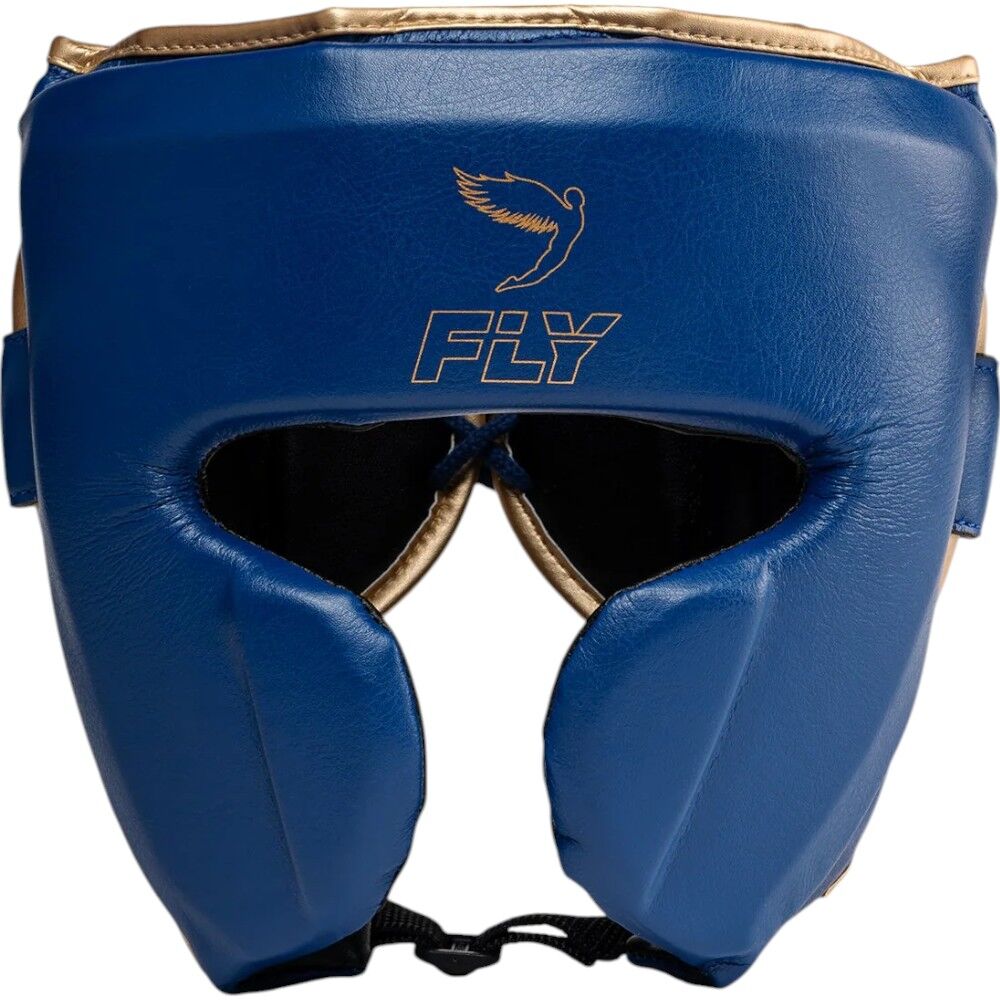 Fly Boxing Knight X Blue/Gold Head Gear at FightHQ