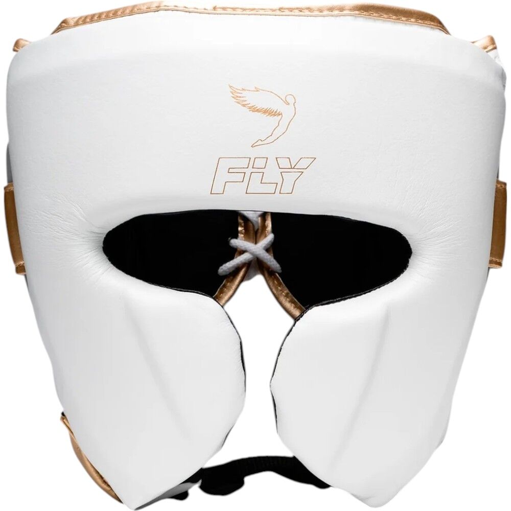 Fly Boxing Knight X White/Grey/Gold Head Gear at FightHQ