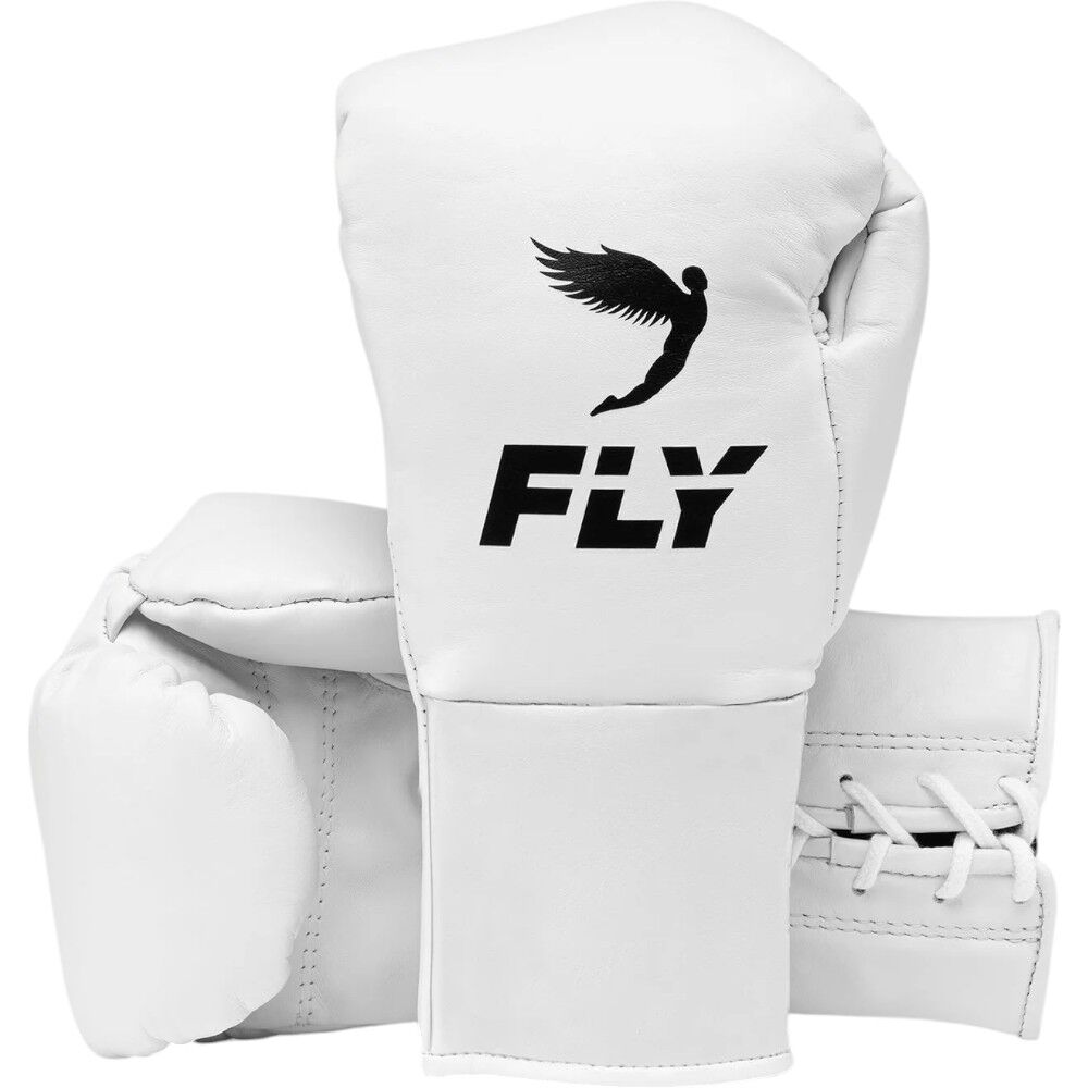 Fly Boxing KYO White Fight Gloves at FightHQ