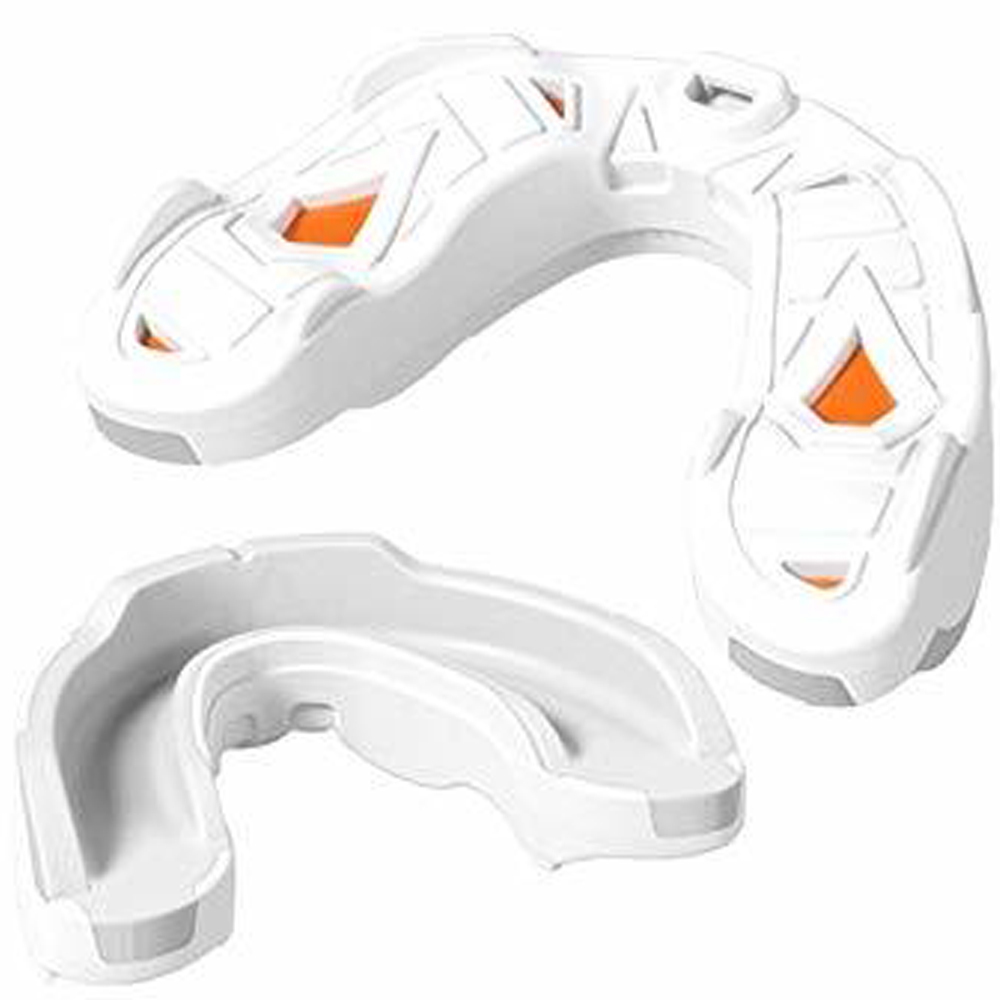 Morgan Sports Sirius 3 Layer Gel White/Orange/Grey Mouth Guard at FightHQ