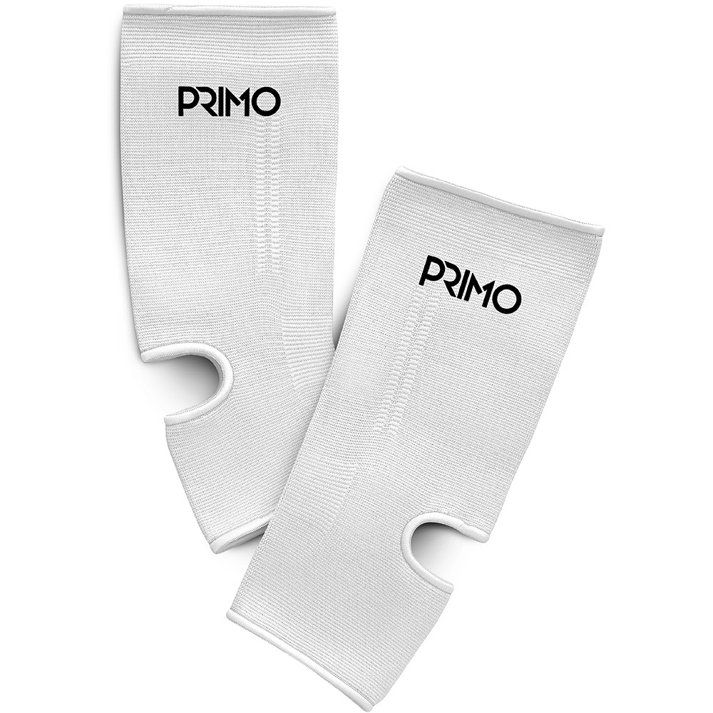 Primo White Ankle Guards at FightHQ