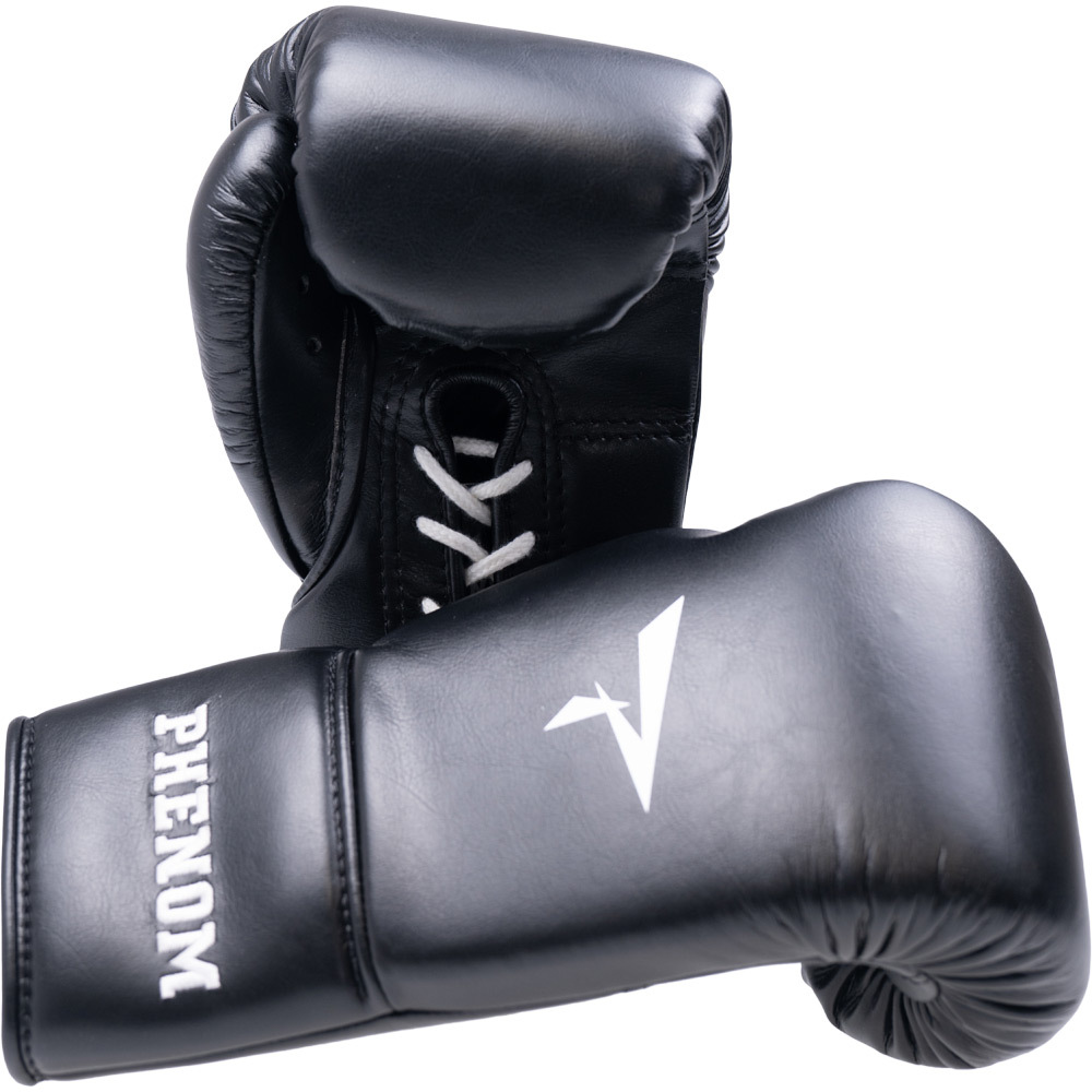 Phenom Boxing MSG-205 Microfiber Black Lace Gloves at FightHQ