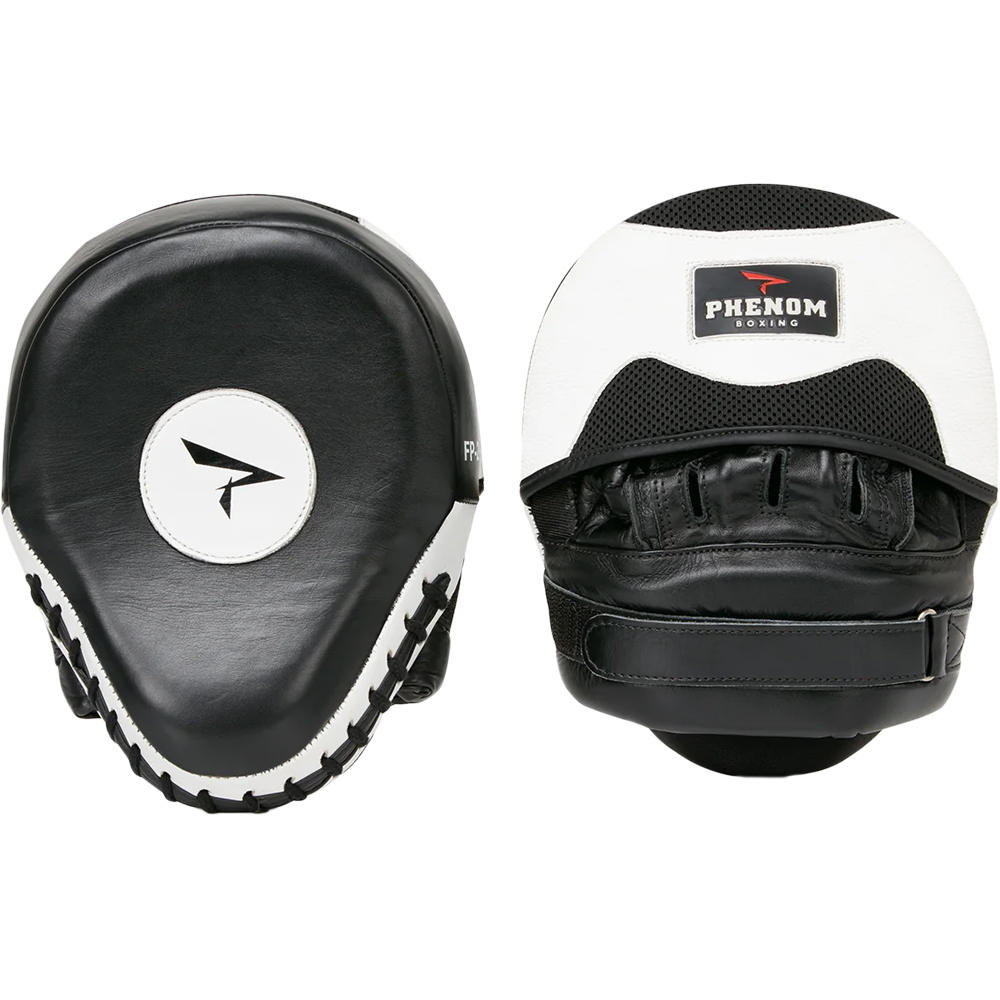 Phenom Boxing FP-2 Stealth Black/White Focus Pads at FightHQ