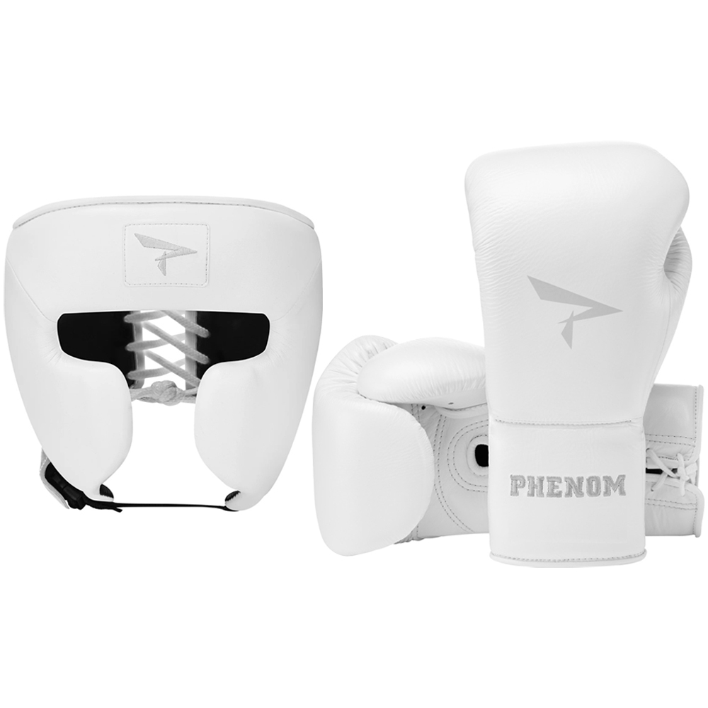 Phenom Boxing SG-210 White Lace Up Sparring Kit at FightHQ