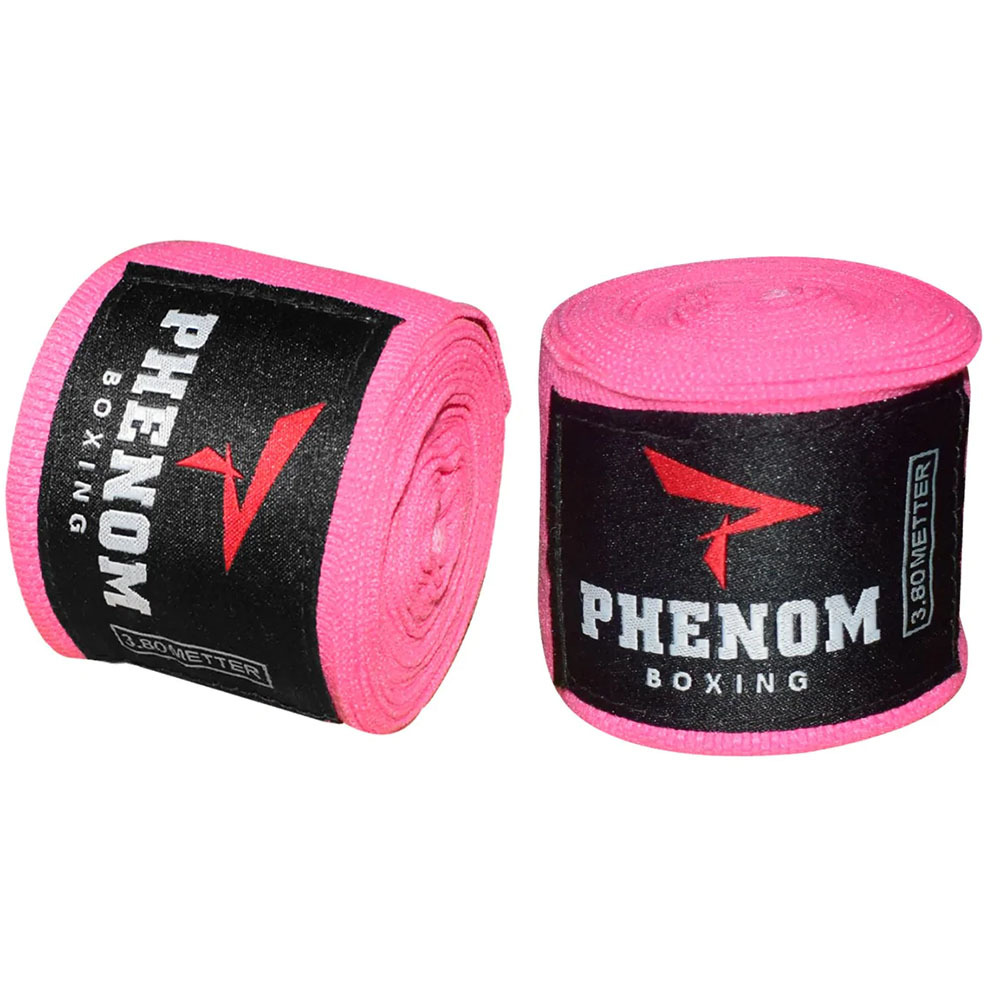 Phenom Boxing HW-1 4.5m Classic Pink Hand Wraps at FightHQ