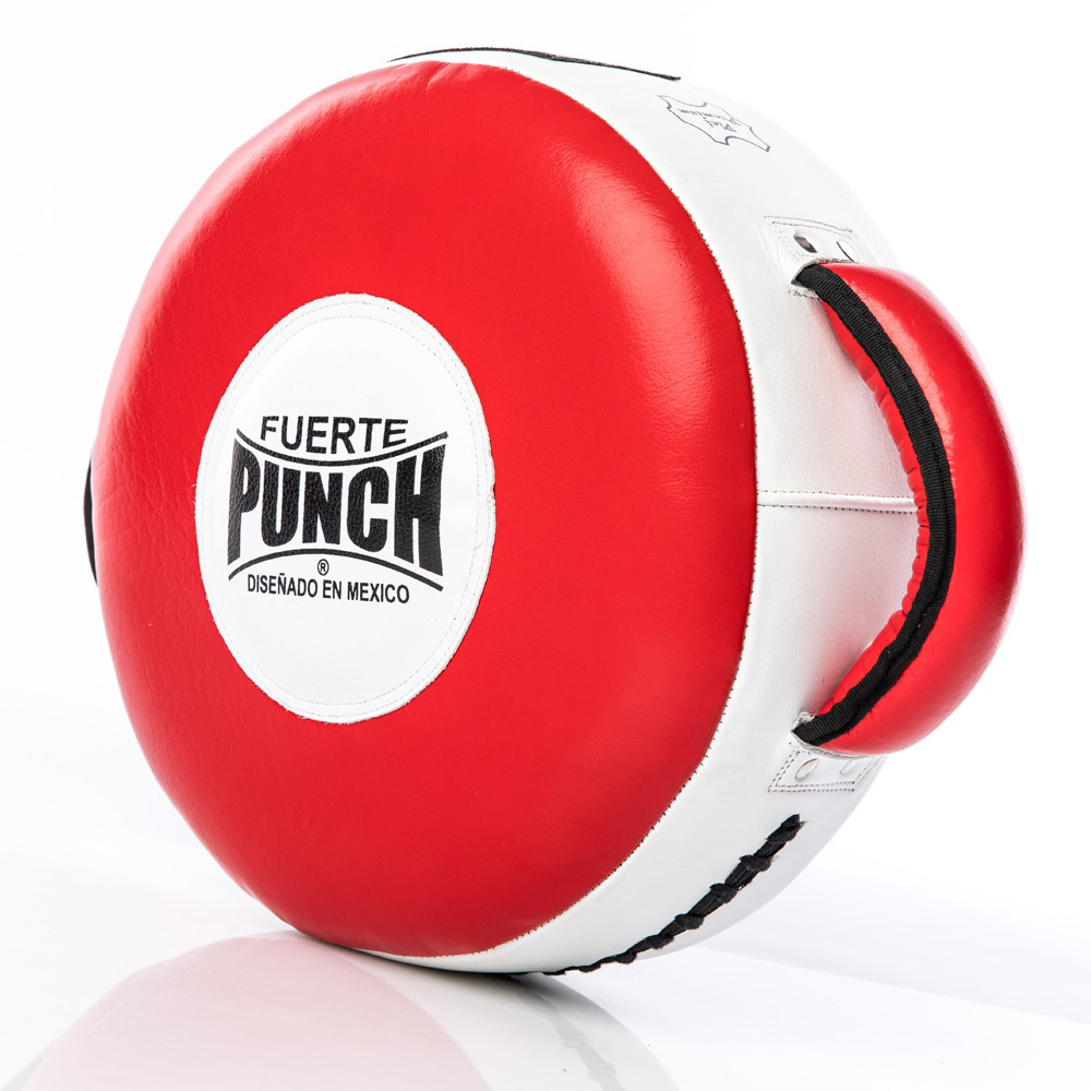 Punch Mexican Fuerte Red/Soft Black/Hard Leather Round Shield at FightHQ