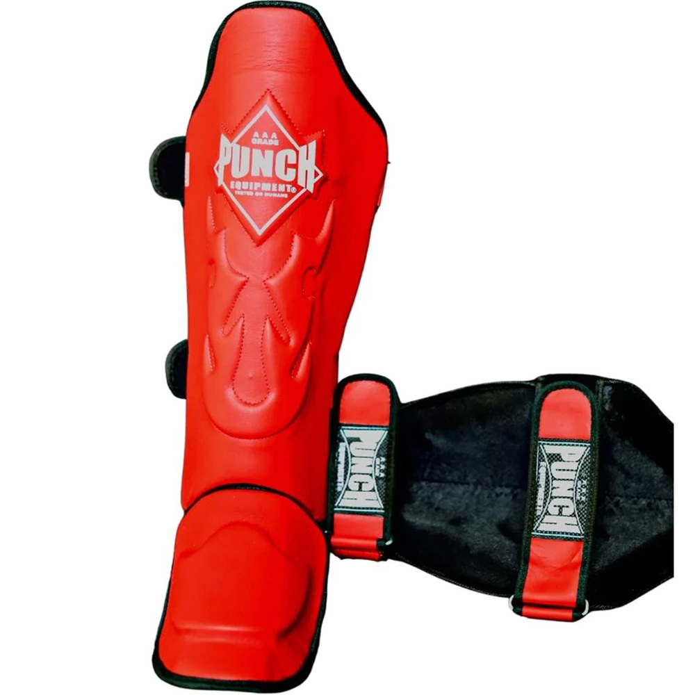 Punch Talon Red Shin Pads at FightHQ