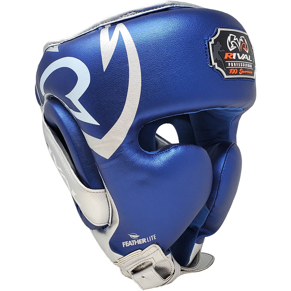Rival RHG100 Blue/Silver Professional Head Gear at FightHQ
