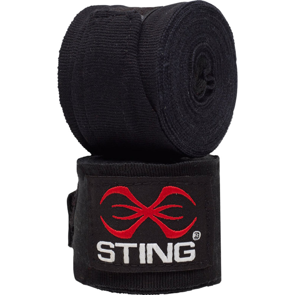 Sting Black 4.5M Hand Wraps at FightHQ