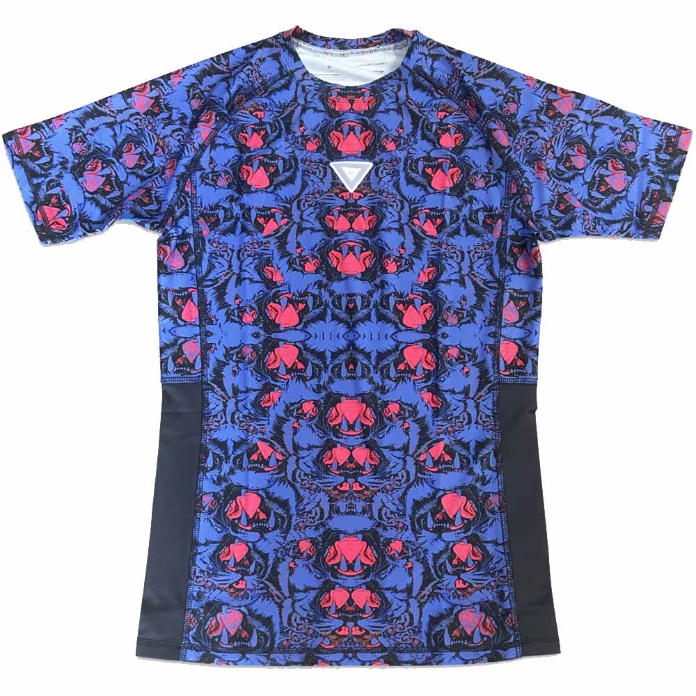 VHTS Trippy Tiger Series Blue Womens Rash Guard at FightHQ