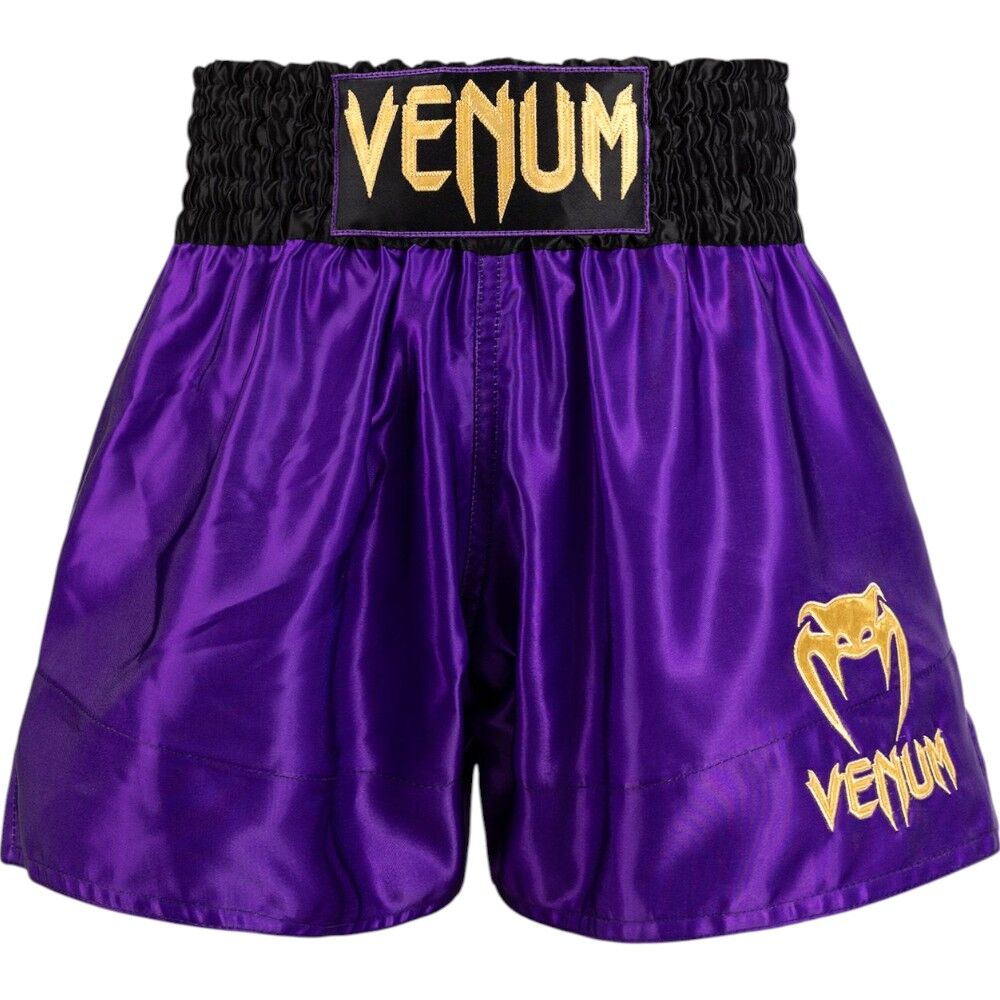 Venum Classic Dark Purple Muay Thai Shorts at FightHQ