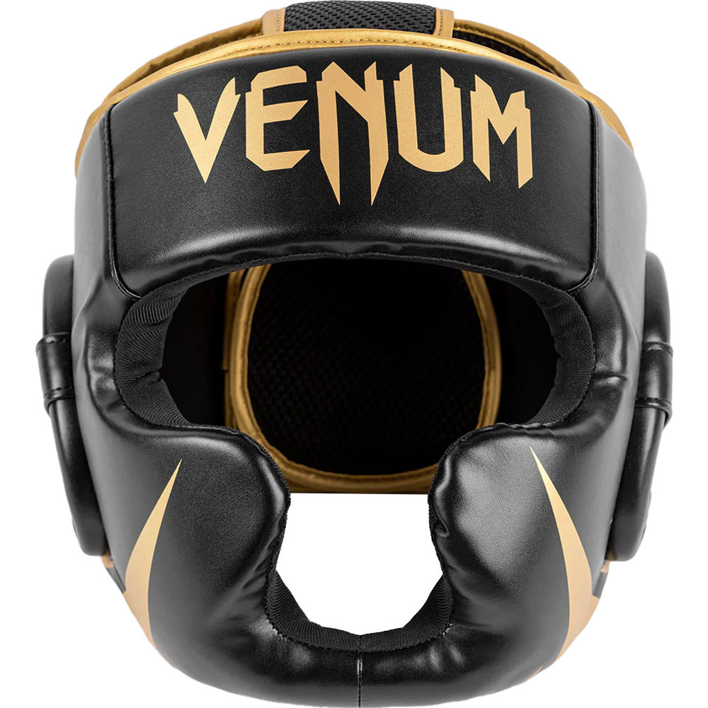 Venum Challenger Black/Gold Head Gear at FightHQ