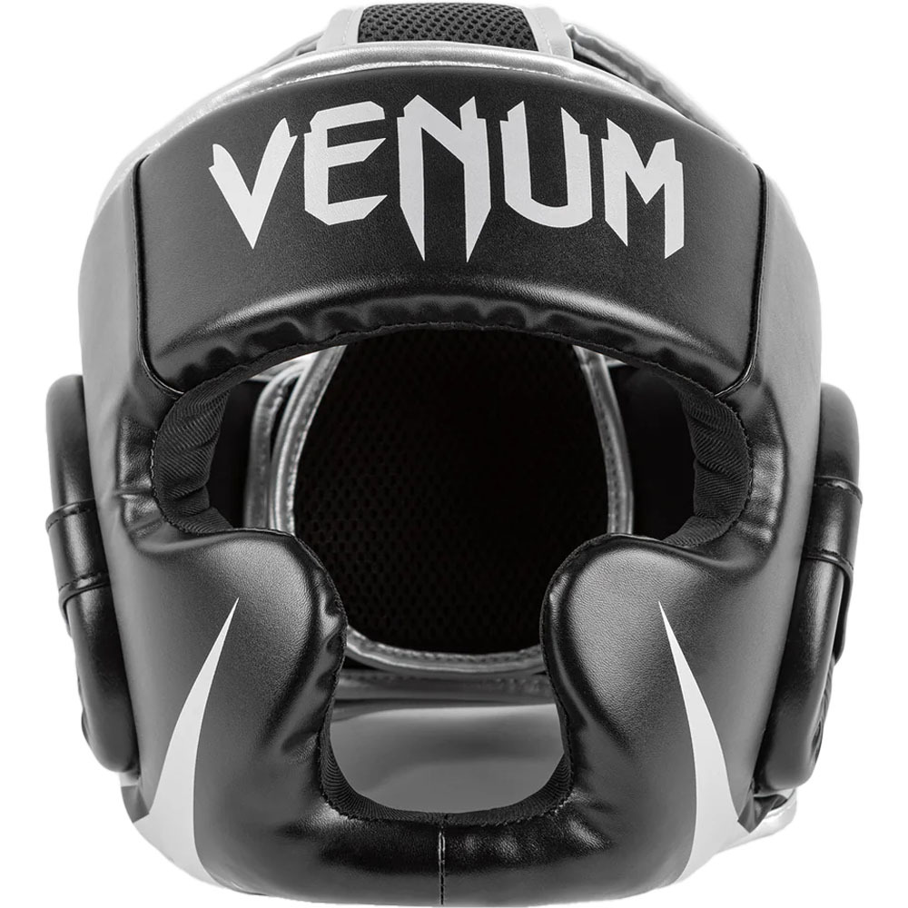 Venum Challenger Black/Silver Head Gear at FightHQ