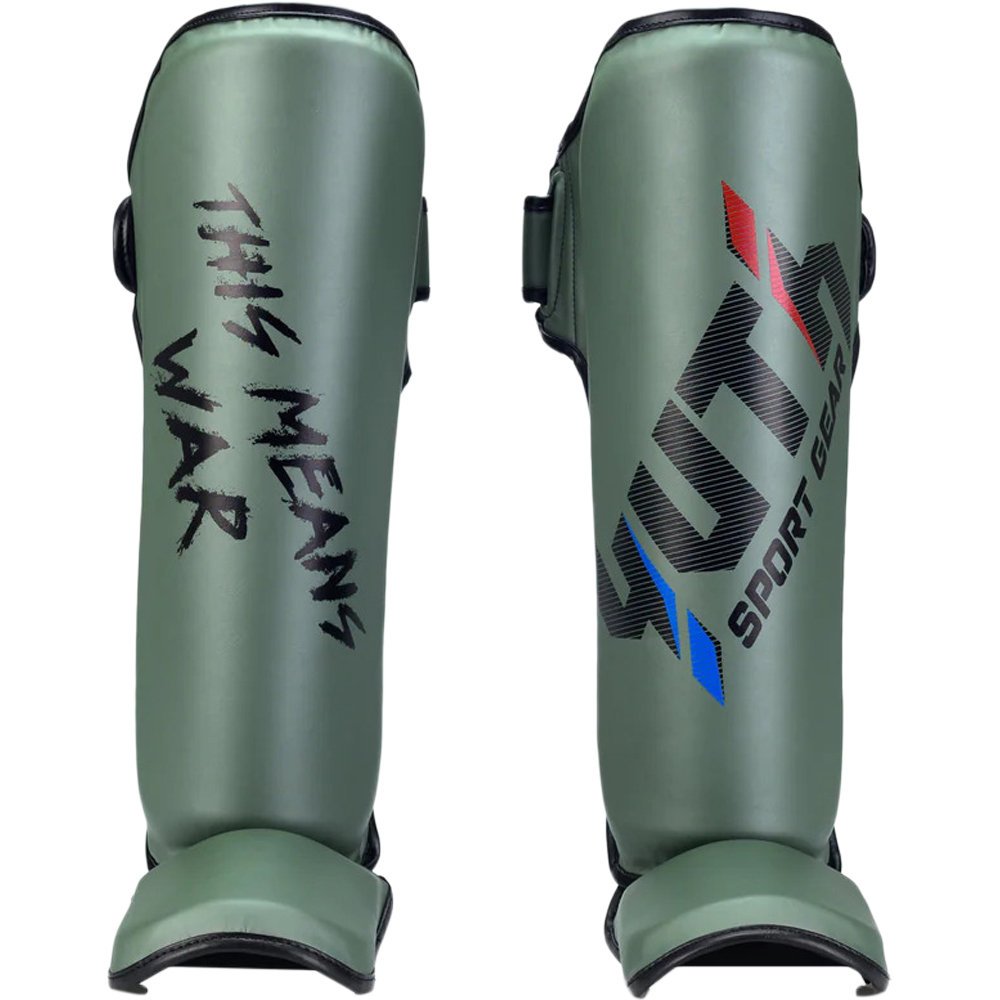 Yuth Sport Line Army Green Shin Guards at FightHQ